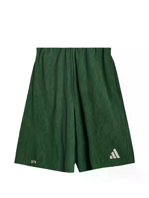 Adidas X Arte Antwerp Logo-embroidered Lace Football Shorts - Green