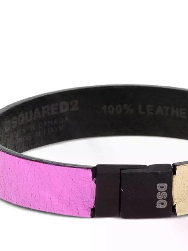 Dsquared2 Metallic-effect Logo-engraved Bracelet - Pink