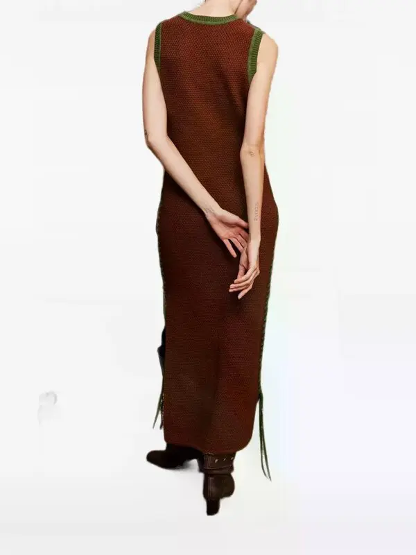 ALEMAIS Lasso Patchwork Knitted Maxi Dress