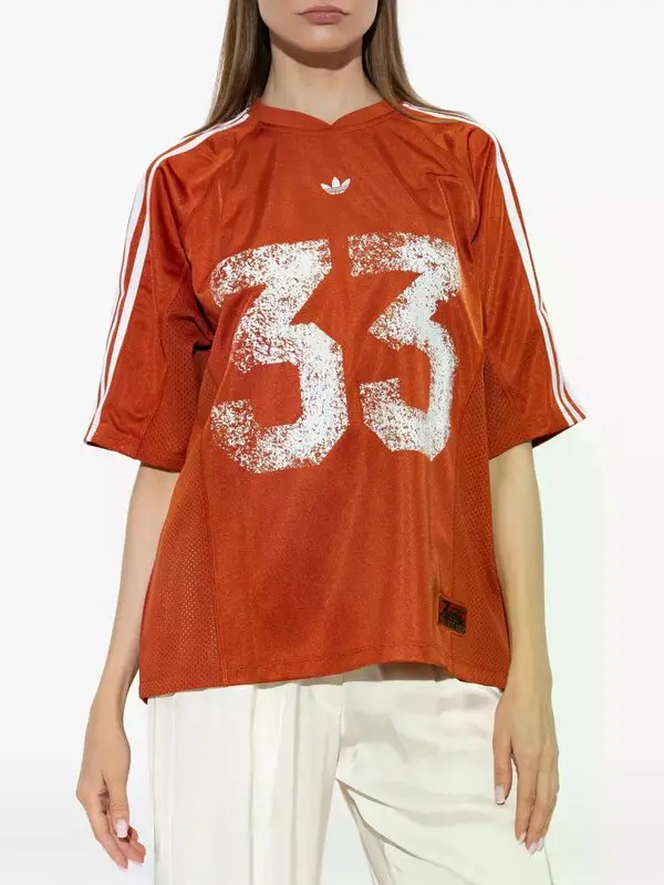 Adidas Logo-print Mesh-panel T-shirt