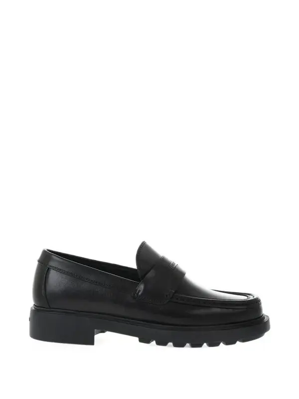 FERRAGAMO Logo-embossed Leather Loafers