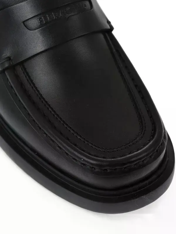 FERRAGAMO Logo-embossed Leather Loafers