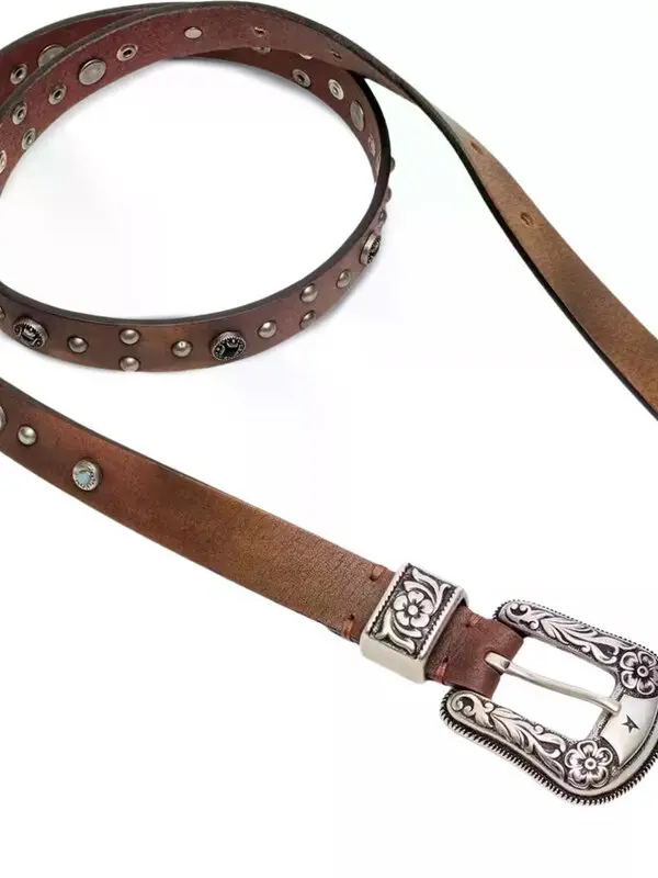 GOLDEN GOOSE Stud-embellished Leather Belt