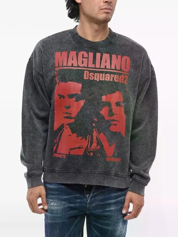 Dsquared2 X Magliano Rock Relax Logo-print Sweatshirt - Grey