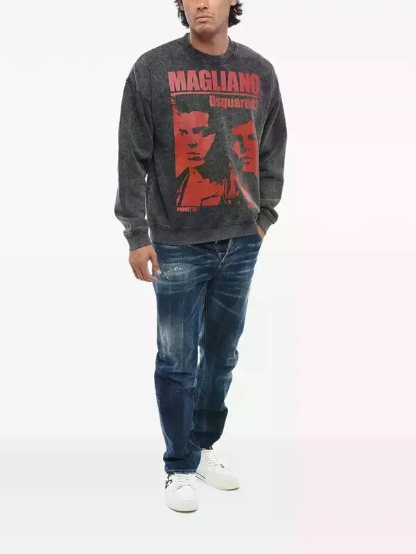 Dsquared2 X Magliano Rock Relax Logo-print Sweatshirt - Grey