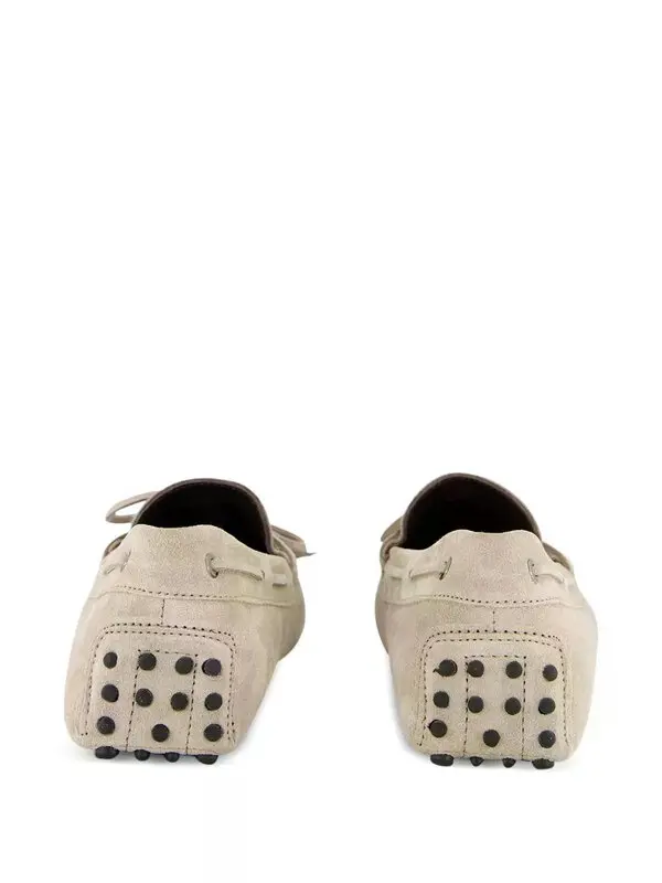 AURELIEN Softey Tie-detail Loafers - Grey