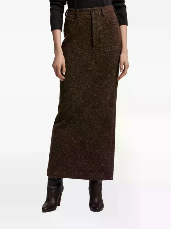 Ralph Lauren Tweed-effect Maxi Skirt