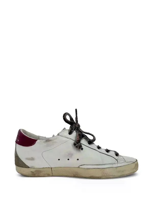 GOLDEN GOOSE Super-star Distressed Sneakers - White