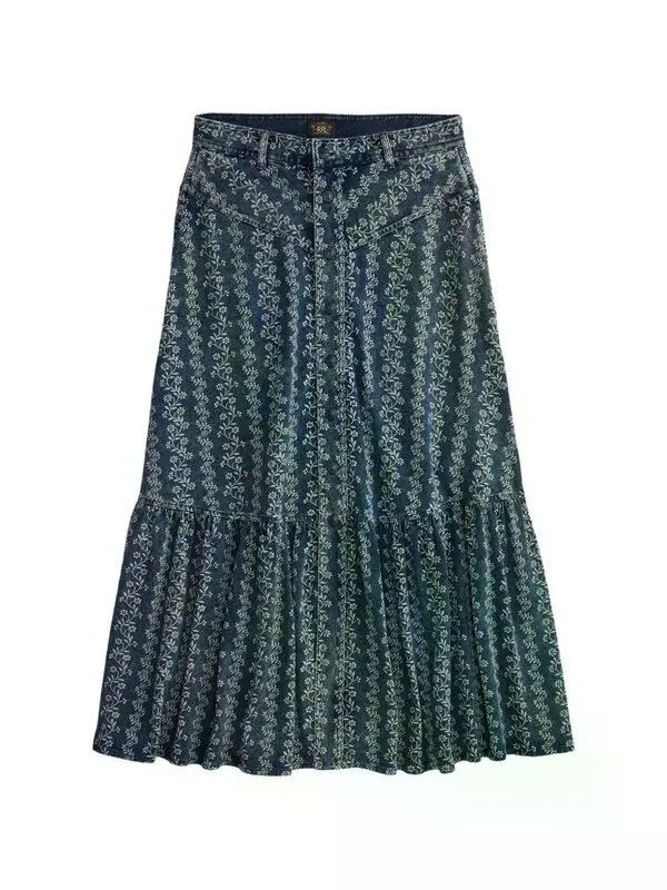Ralph Lauren Floral-motif A-line Skirt - Blue