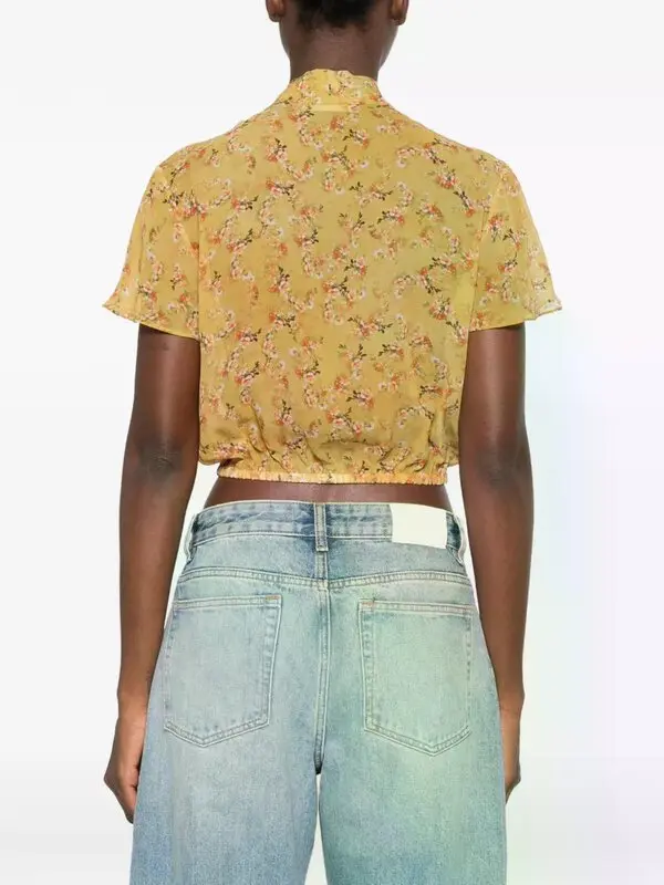 KRISTINA TI Floral-print Pussy-bow Blouse