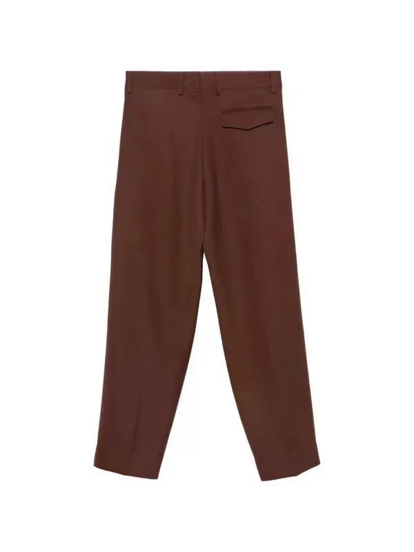 COSTUMEIN Pleated Straight-leg Trousers - Brown