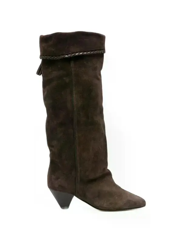 Isabel Marant Étoile Tassel-embellished Suede Boots - Brown