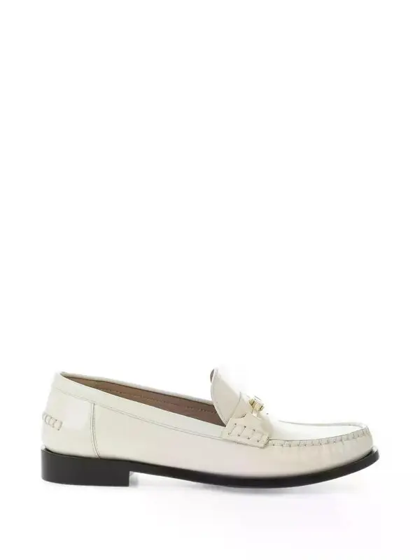 FERRAGAMO Harry Patent Leather Loafers - White