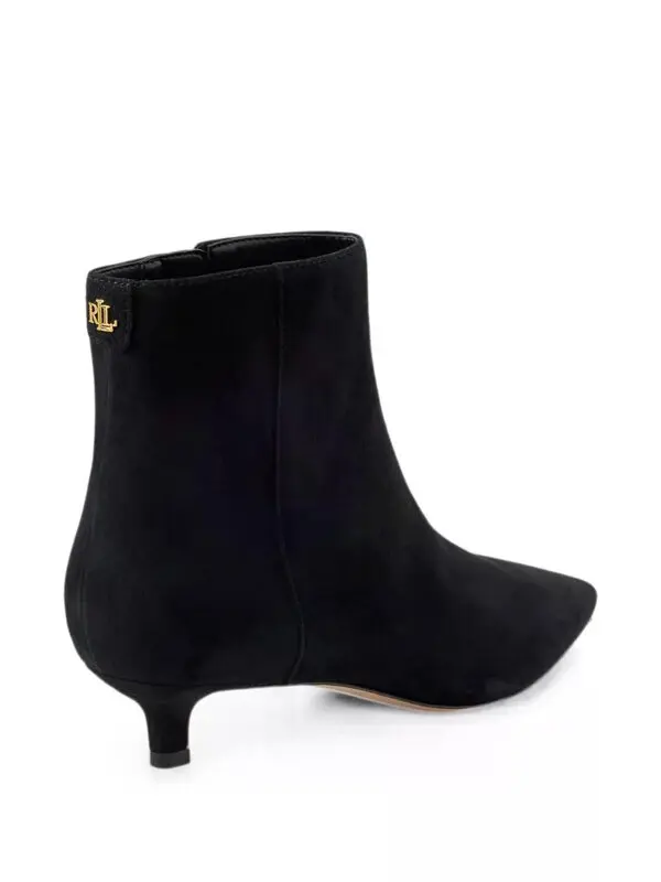 Ralph Lauren Francesca Suede Ankle Boots - Black