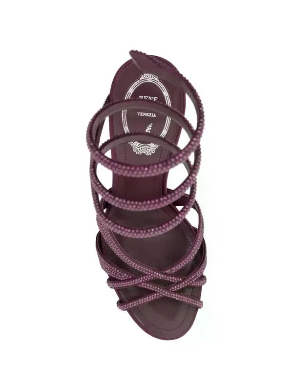 Rene Caovilla 105mm Dania Sandals - Purple
