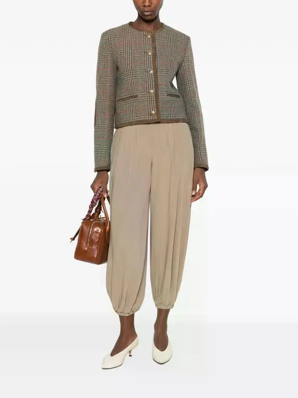 GOLDEN GOOSE Prince Of Wales Boxy Jacket - Brown