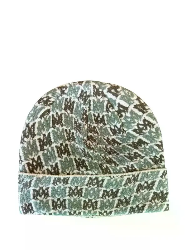 Amiri Ma Swirl Logo-pattern Beanie Hat - Neutrals