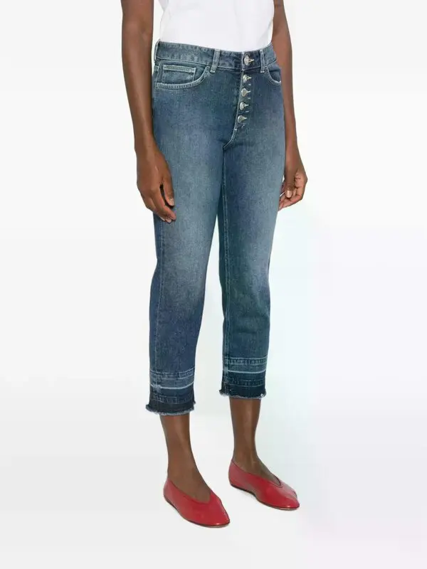 DONDUP Button-fly Frayed Jeans
