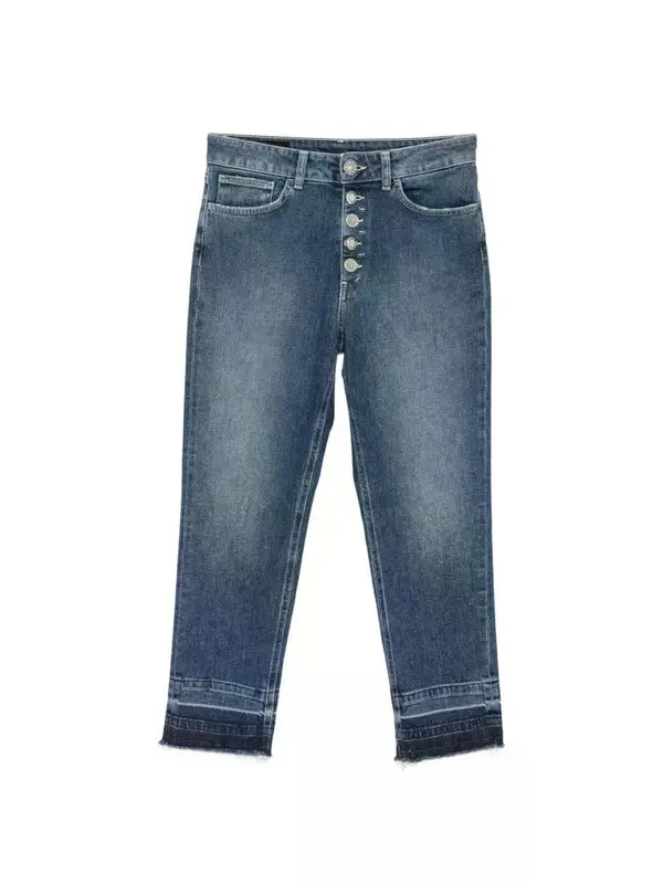 DONDUP Button-fly Frayed Jeans - Blue