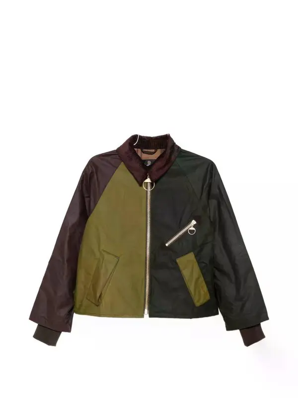 Barbour Colour-block Waxed Jacket - Green