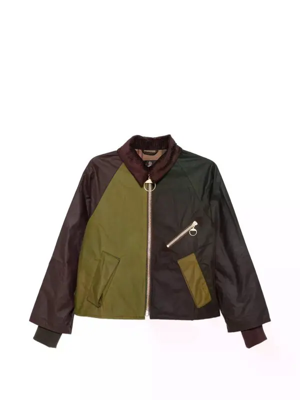 Barbour Colour-block Waxed Jacket - Green