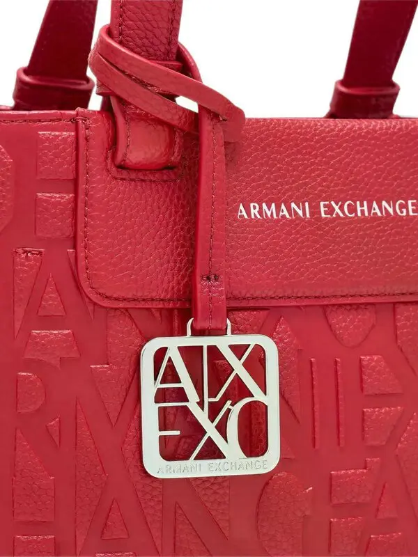 Armani Exchange Logo-embossed Tote Bag - Red