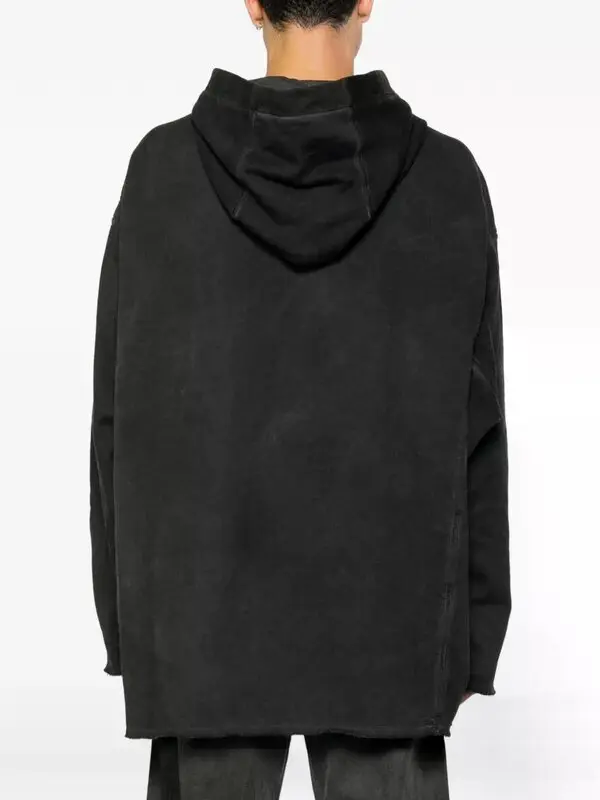 Rick Owens Drawstring Raw-cut Hoodie