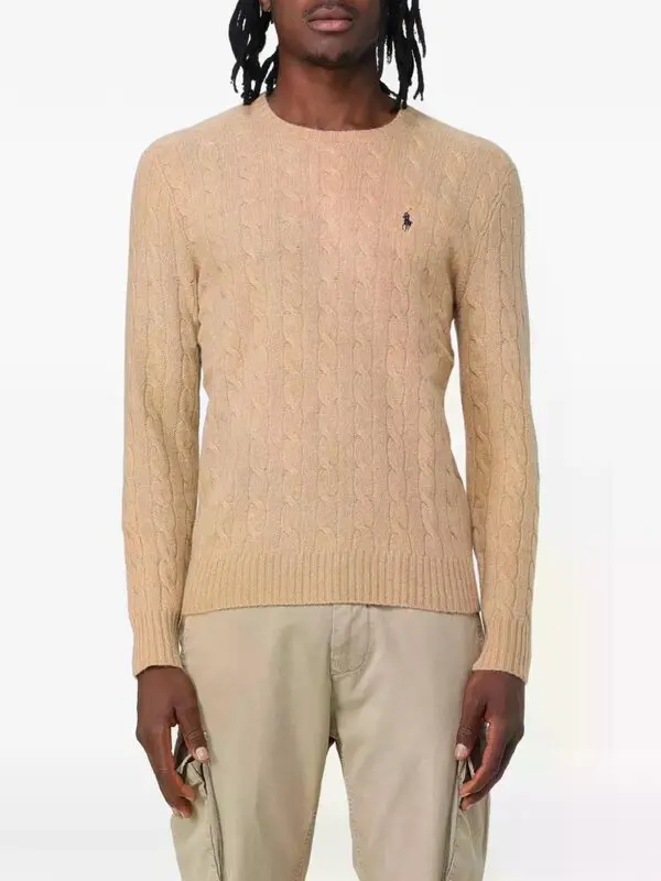 Polo Ralph Lauren Cable-knit Logo-embroidered Sweater