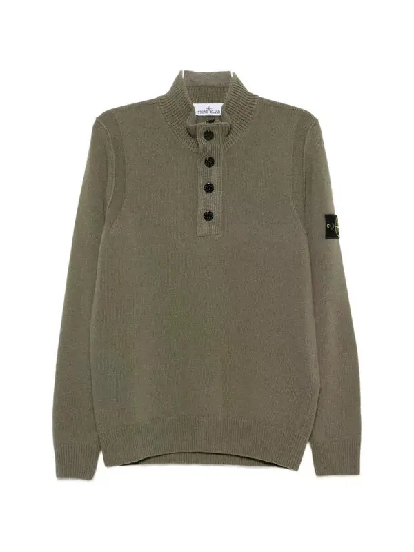 Stone Island Logo-patch Half-zip Sweater