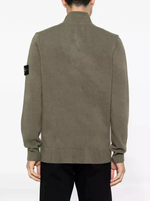 Stone Island Logo-patch Half-zip Sweater