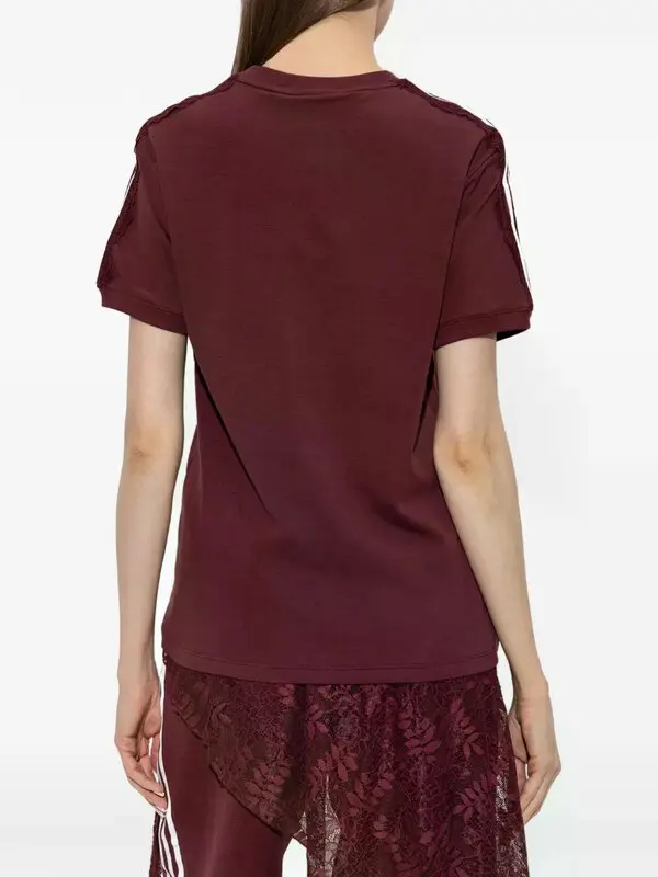 Adidas Lace-trim Side-stripe T-shirt