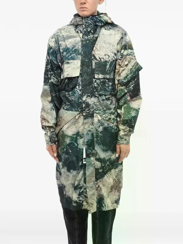 Stella McCartney Murry Printed Hooded Raincoat - Green