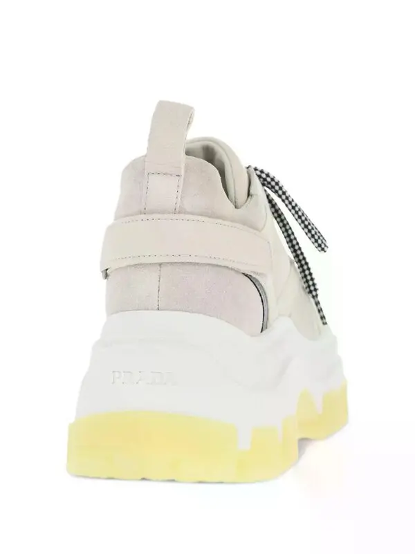 Prada Platform Touch-strap Sneakers - Neutrals
