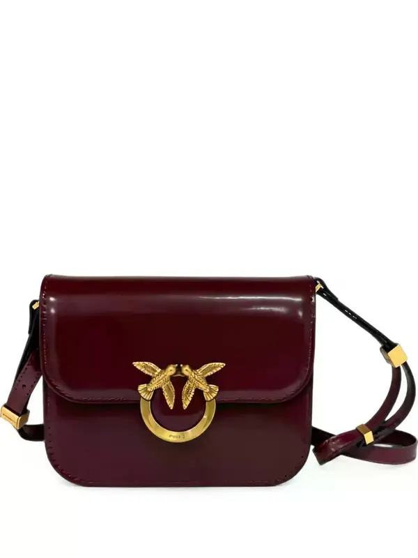 Pinko Mini Love Box Patent-leather Shoulder Bag