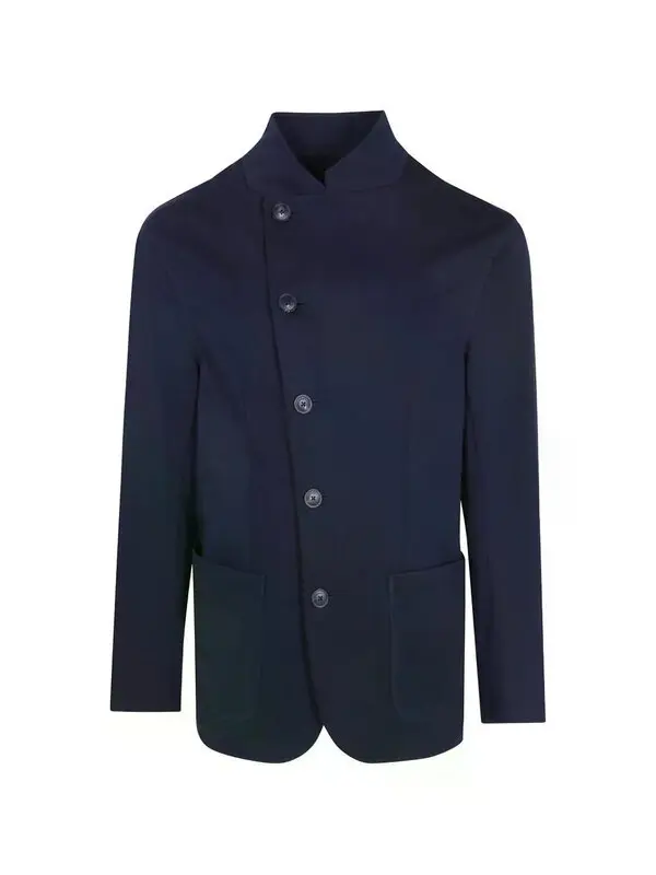 Emporio Armani Asymmetric-fastening Blazer - Blue