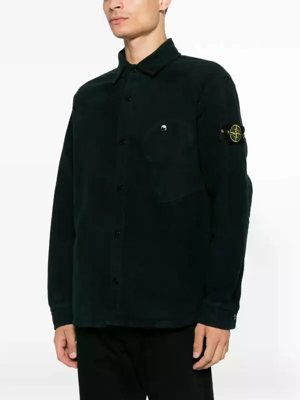 Stone Island Compass-patch Corduroy Shirt