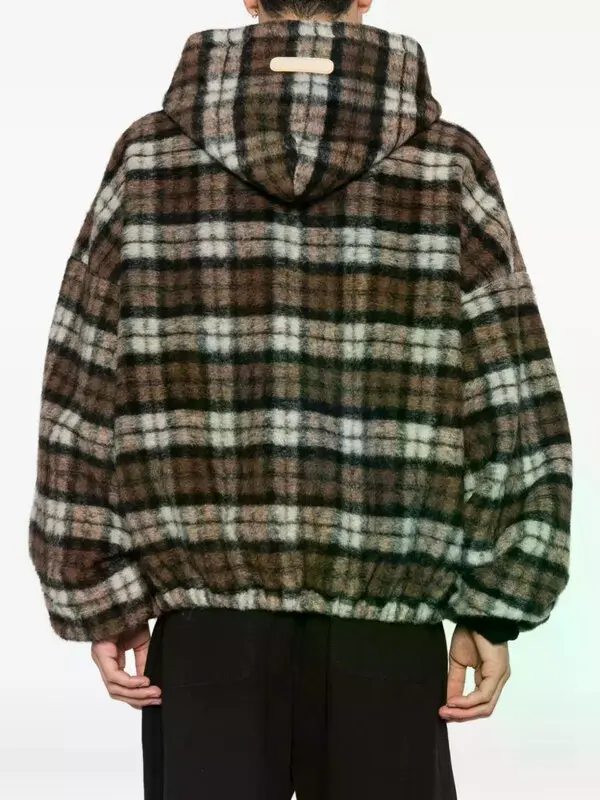 PDF Check-pattern Zip-up Hoodie