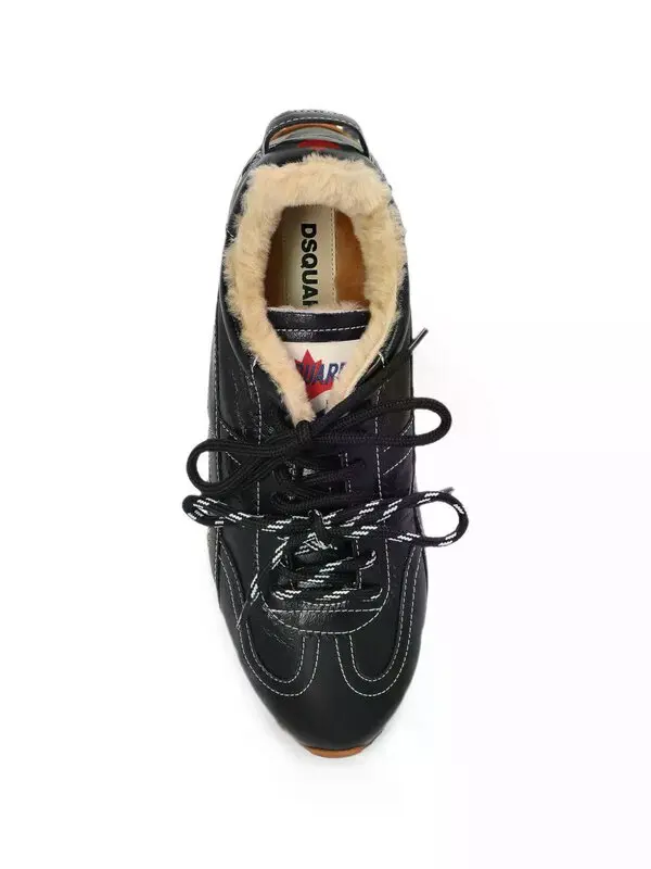 Dsquared2 Dc-642 Shearling-lined Leather Sneakers