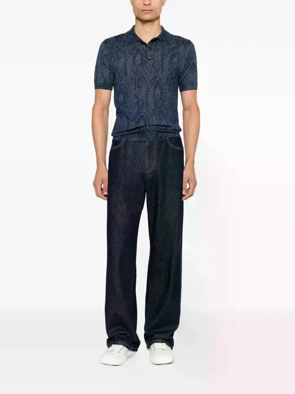 Etro Paisley-print Polo Shirt