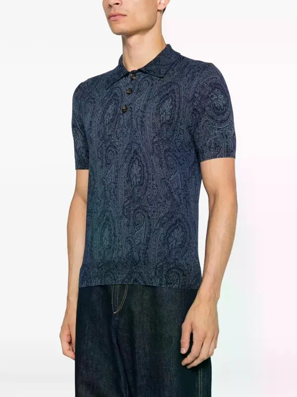 Etro Paisley-print Polo Shirt