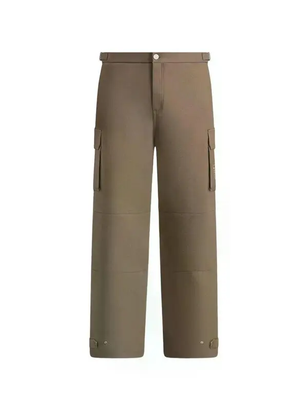 Manière De Voir Twill Signature Wide-leg Cargo Trousers - Brown