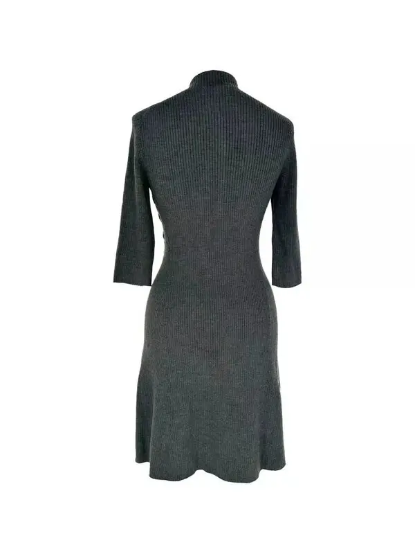 Maje Ribbed-knit Lace-up Dress