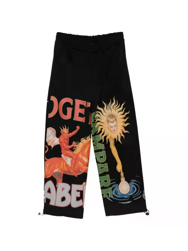 PDF Graphic-print Track Pants - Black