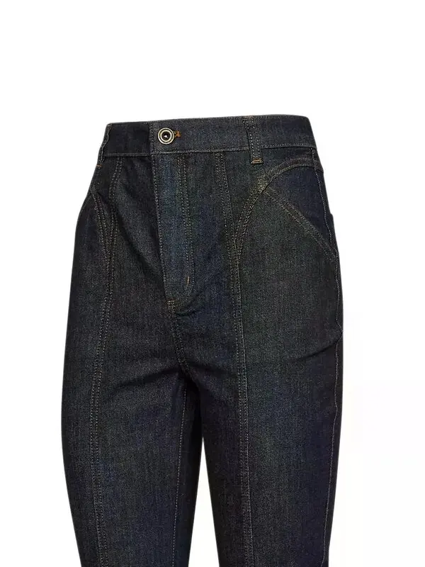 SELF-PORTRAIT Flared-bottom Seam-detail Jeans