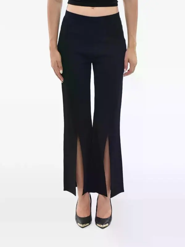 Stella McCartney Slit-detail Elasticated-waist Trousers - Black