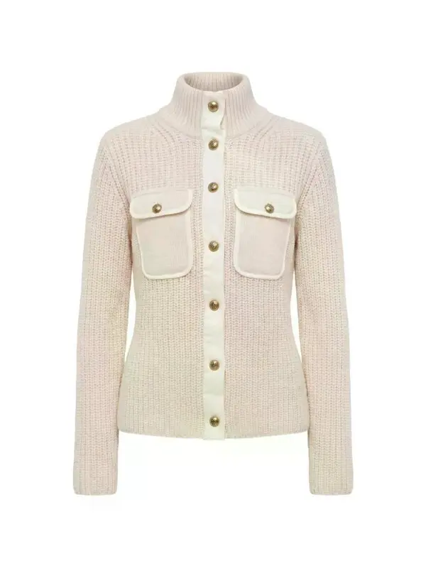Pinko Ribbed-knit Button-up Cardigan