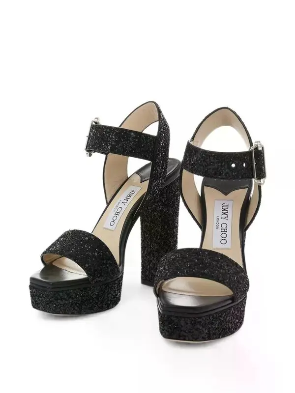 JIMMY CHOO Glitter Ankle-strap Sandals