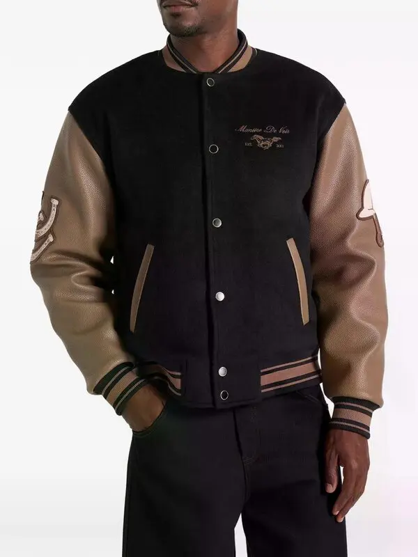 Manière De Voir Equestrian Wool-blend Varsity Jacket