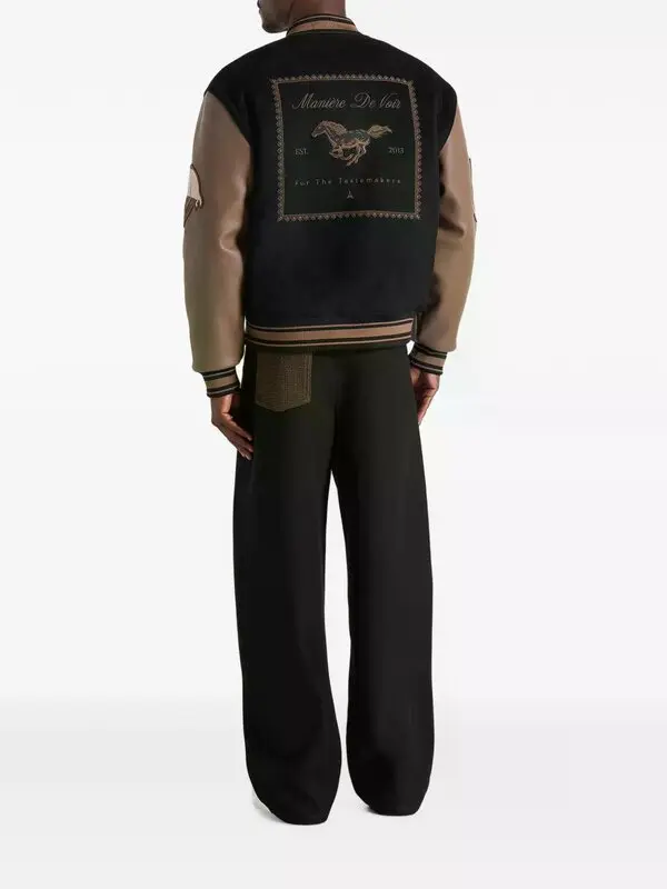 Manière De Voir Equestrian Wool-blend Varsity Jacket
