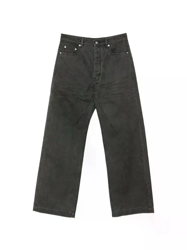 Rick Owens Faded-effect Wide-leg Jeans - Grey